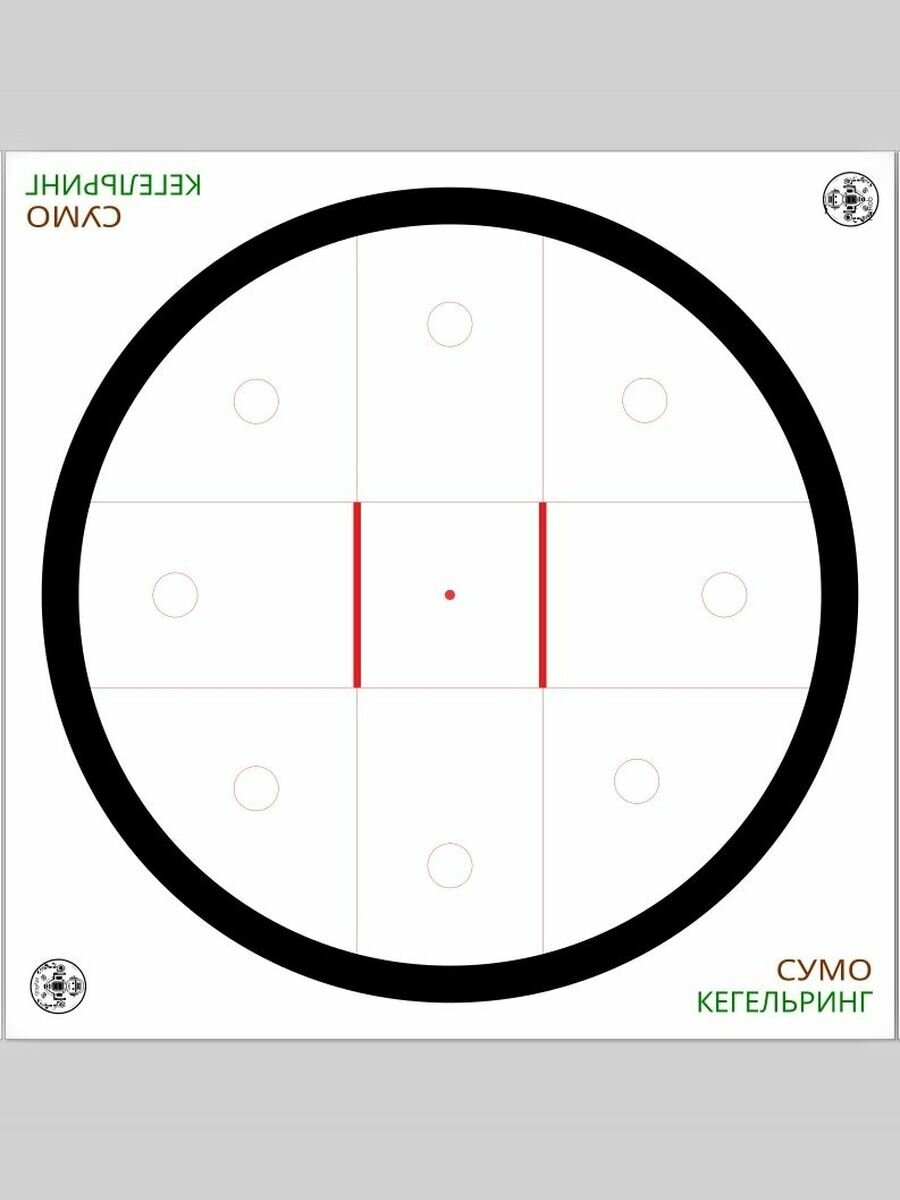 Поле для тренировок и соревнований роботов: "Сумо", "Кегельринг", "Битва роботов" (1200 x1200 мм)