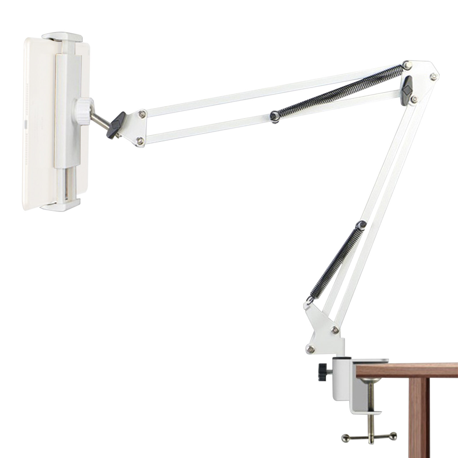 Держатель телефона для настольного кронштейна, гибкая подставка с регулируемым зажимом, настольный, прикроватный, подходит для планшетов 4–12,9 дюйма