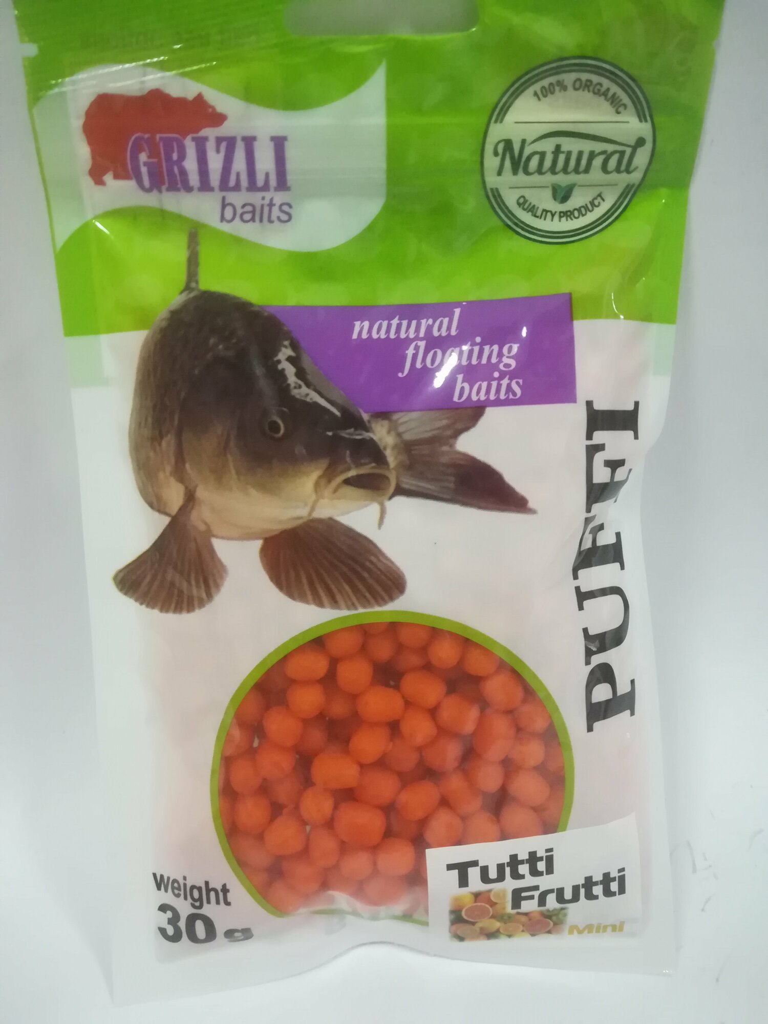 Тесто воздушное Grizzly Baits PUFFI (мини) TUTTI FRUTTI 30 гр