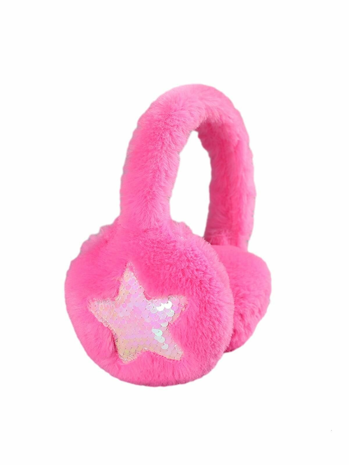 Наушники меховые, Холодостойкие и теплые наушники_красный