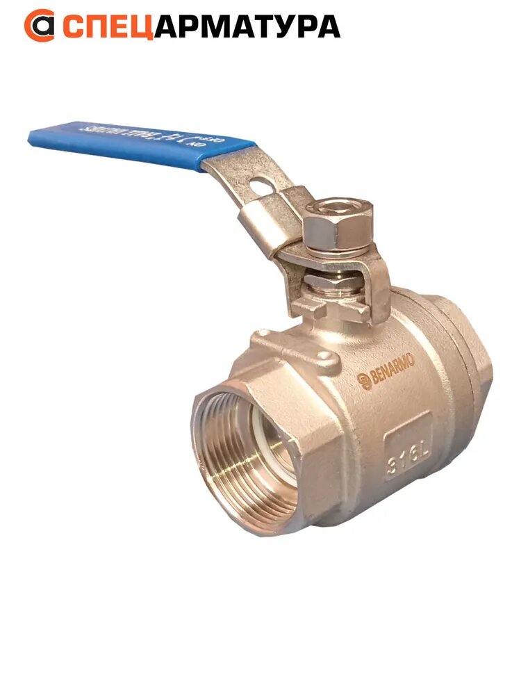 Кран шаровый нержавеющий 2" Ду50 Ру63 вн/вн полный проход (6,3МПа, Т180, L115)