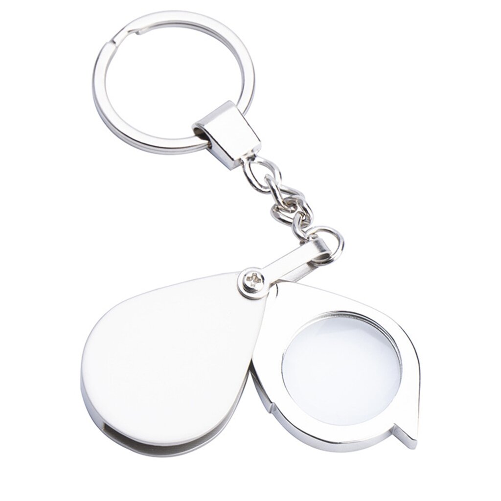 30-Кратная Увеличительная Стеклянная Линза Портативная Лупа Для Глаз Складная Карманная Брелочная Лупа для Осмотра Ювелирных Марок