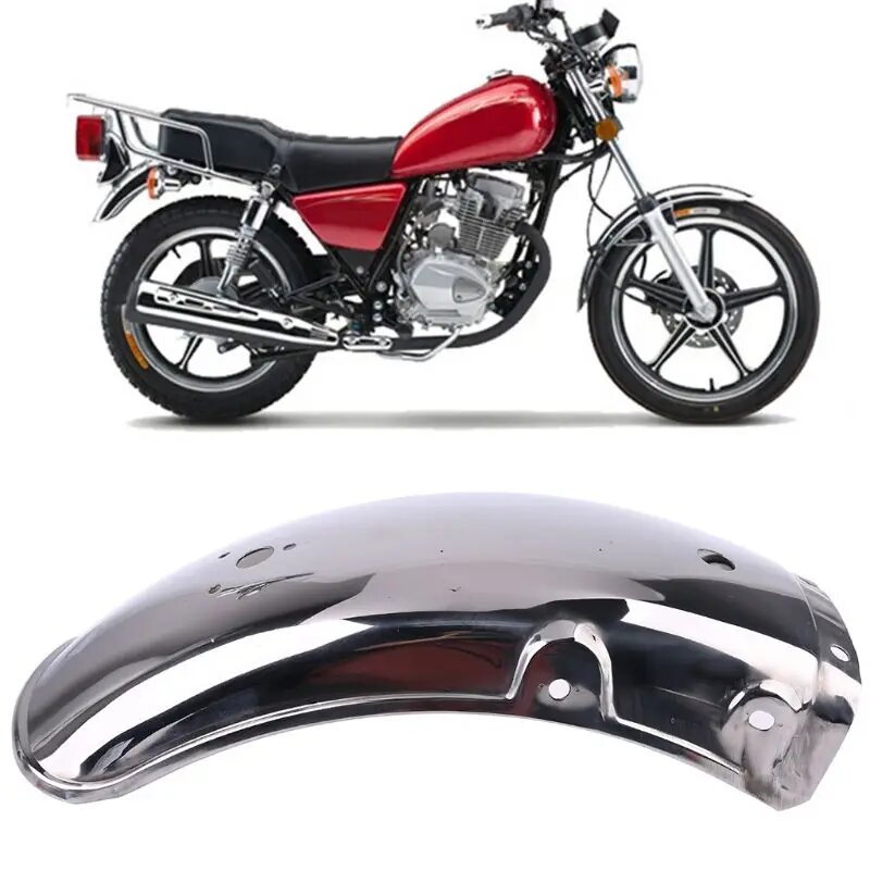 Заднее крыло для мотоцикла из нержавеющей стали, брызговики для Suzuki GN125/GN250