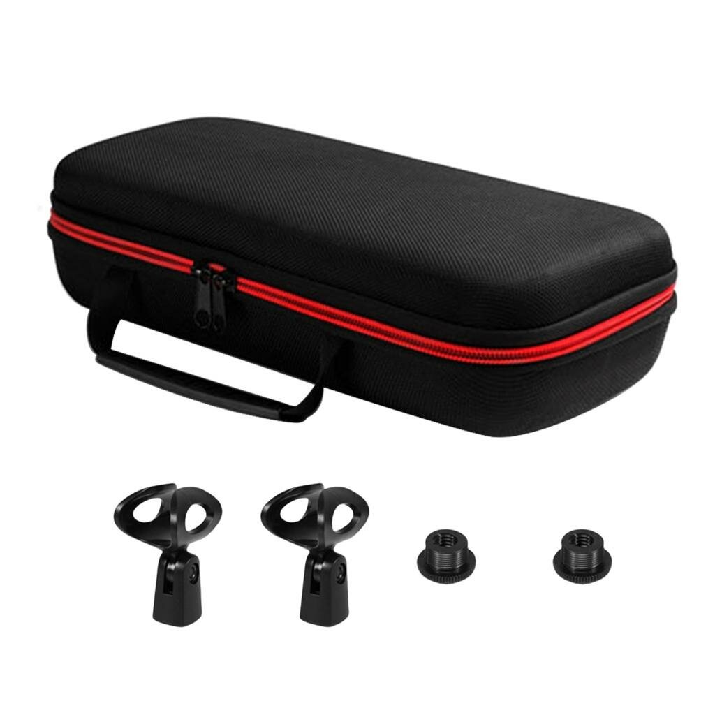 Чехол для микрофона с сетчатым карманом, Пластиковый переходник KT01