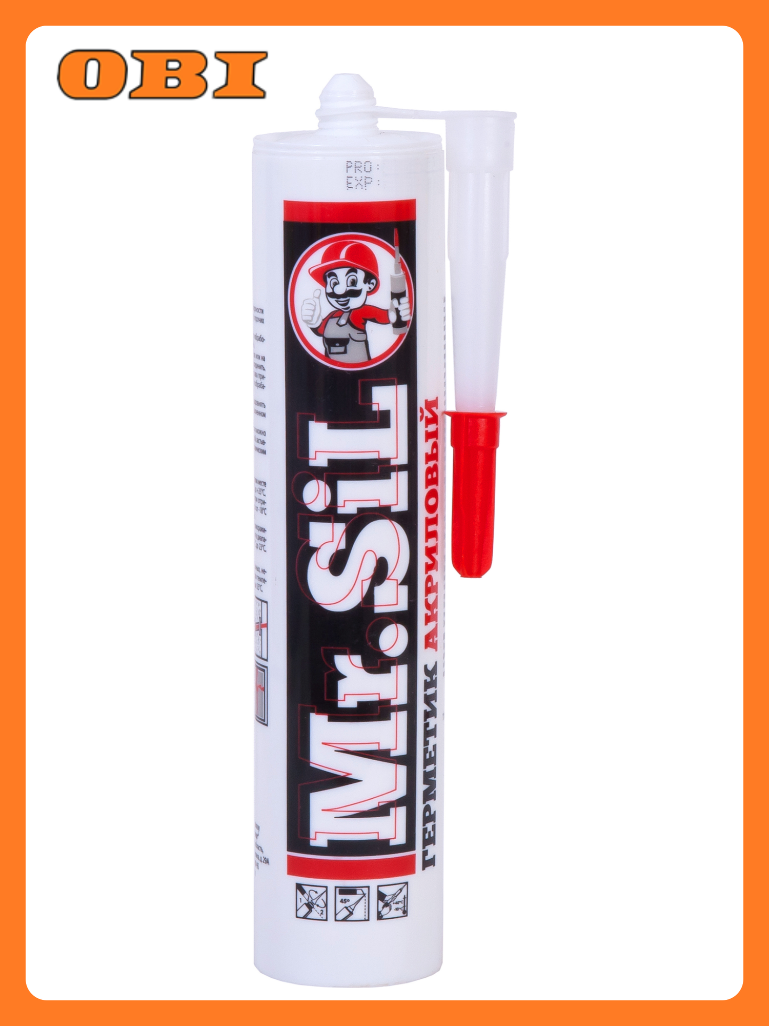 Акриловый герметик Mr.SiL MR SIL, 280мл, для внутренних и наружных работ