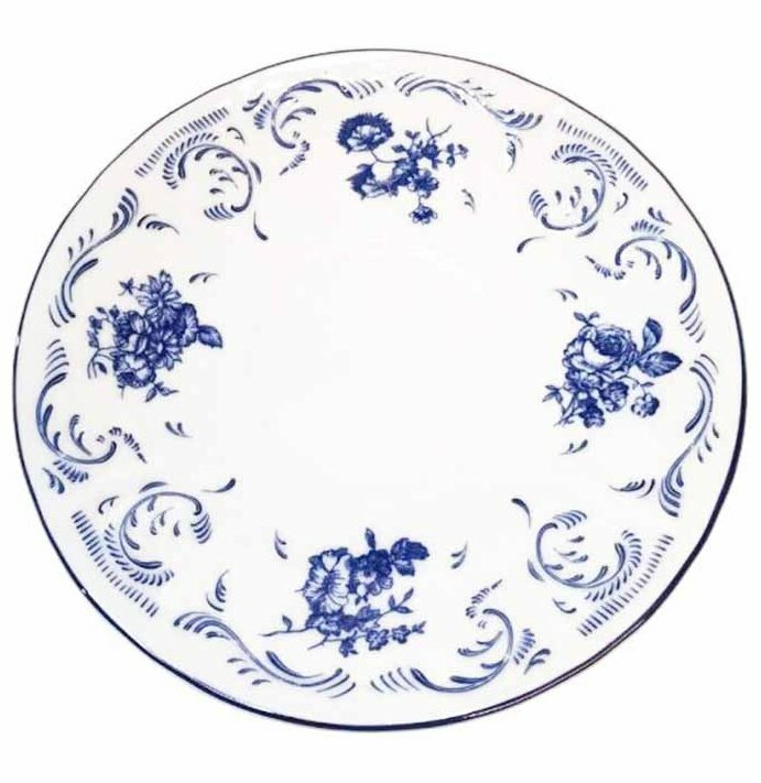 Блюдце 17 см 1 шт Thun "Бернадотт /Синие розы" / 352789