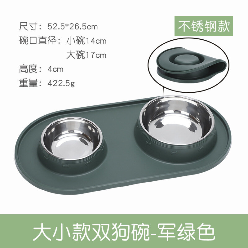 Новые домашние животные из нержавеющей стали размер собачьей чаши двойной собачьей чаши Размер двойной собачьей чаши