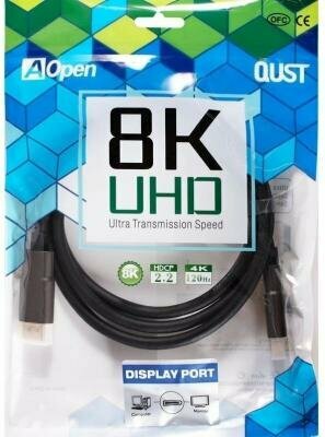 Кабель DisplayPort 1.5м VCOM Telecom ACG633-1.5M круглый черный серый