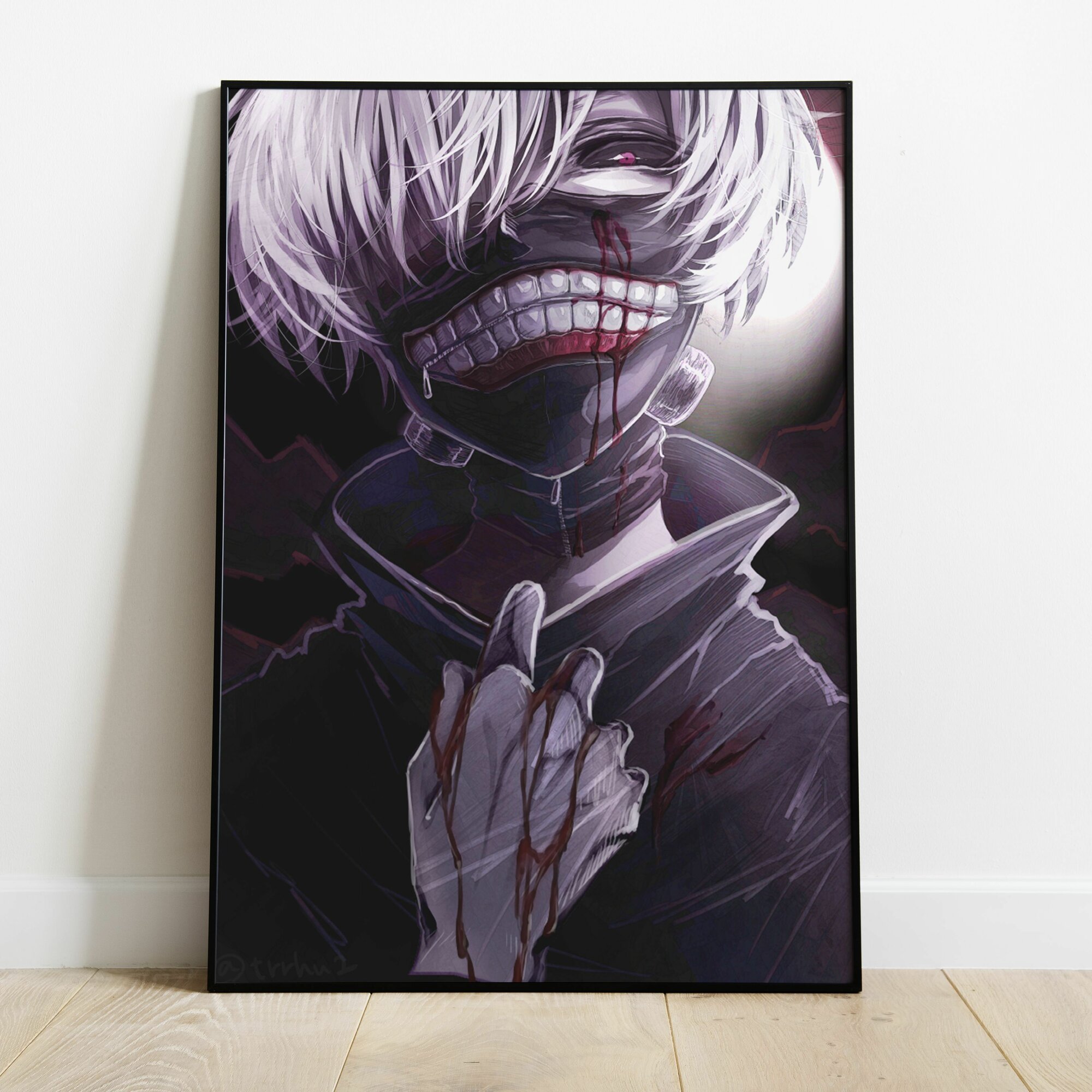 Плакат на стену для интерьера Токийский гуль (Tokyo Ghoul) / Постер по аниме формата А4 (21х30 см)