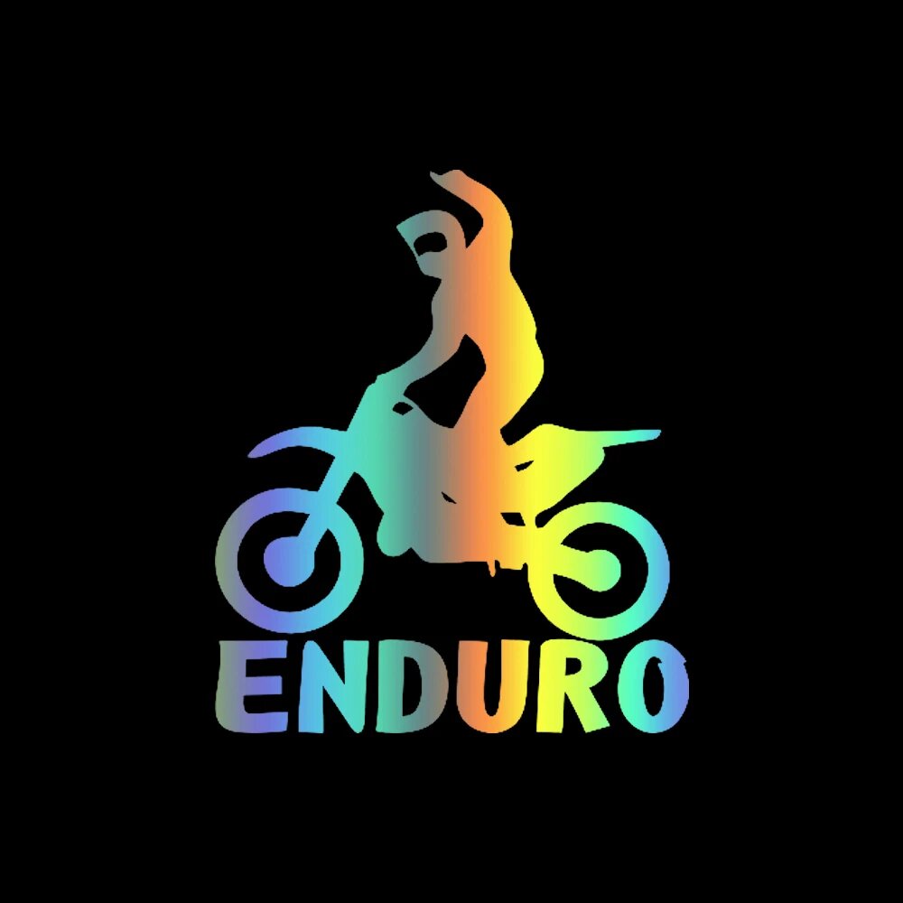 Наклейка на авто Эндуро 15х14см, водонепроницаемая автомобильная наклейка на бампер, окно, ноутбук, грузовик, мотоцикл OZ740-Laser