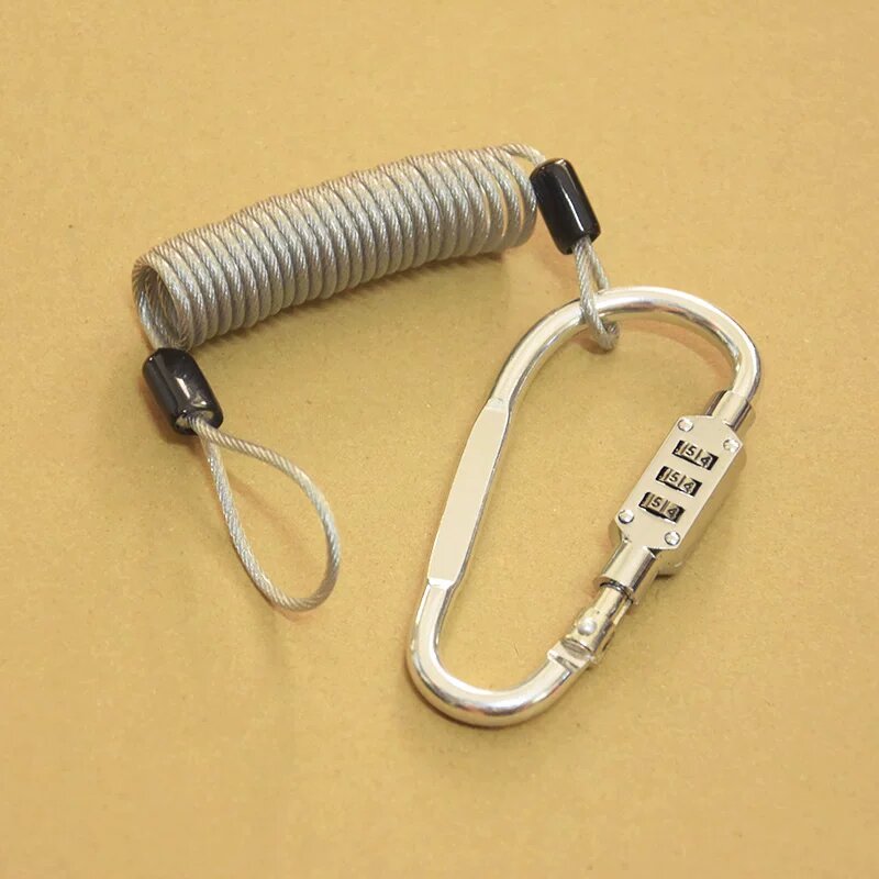 Многофункциональный открытый быстроподвесной небольшой металлический карабин с паролем, D-образный большой кольцевой