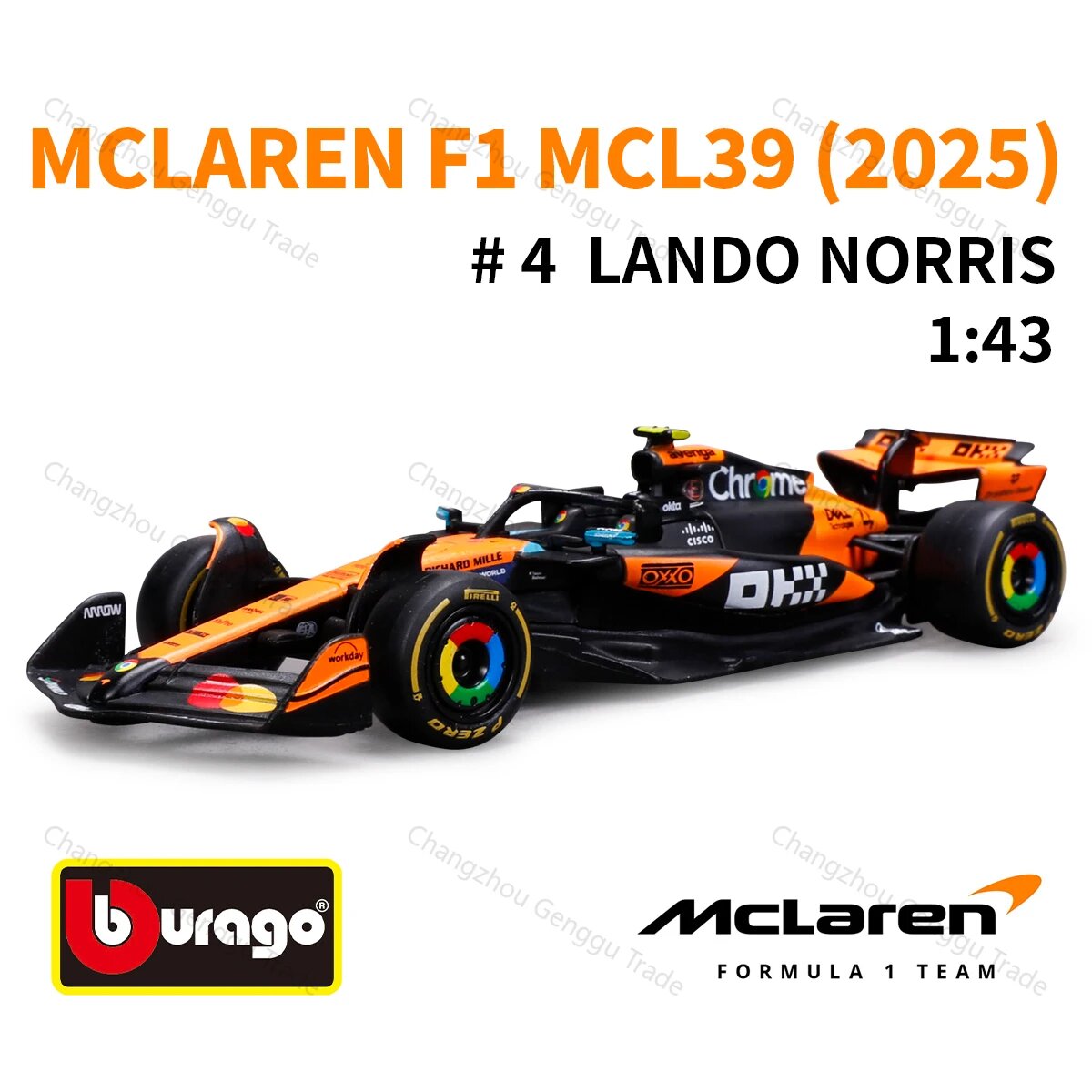 Bburago 1:43 McLaren MCL39 (2025) Lando Norris