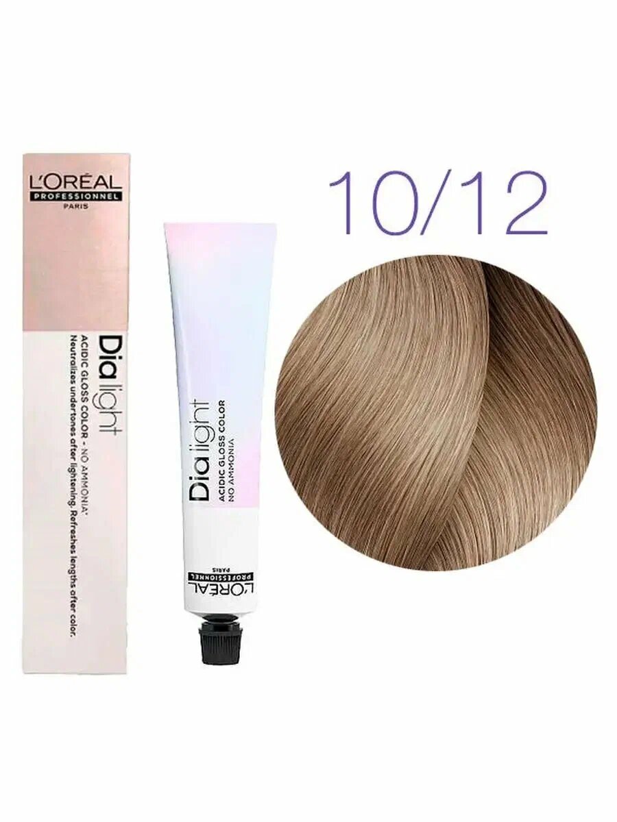 L'Oreal Professionnel Dia Light Краска для волос, 10.12 молочный коктейль пепельно-перламутровый, 50 мл
