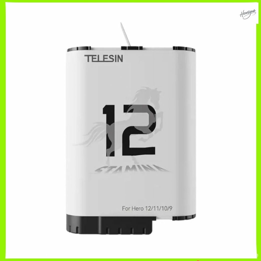 Аккумулятор для GoPro Hero 12, 11, 10, 9 1720мА*ч Telesin Stamina (морозостойкий). hengyue