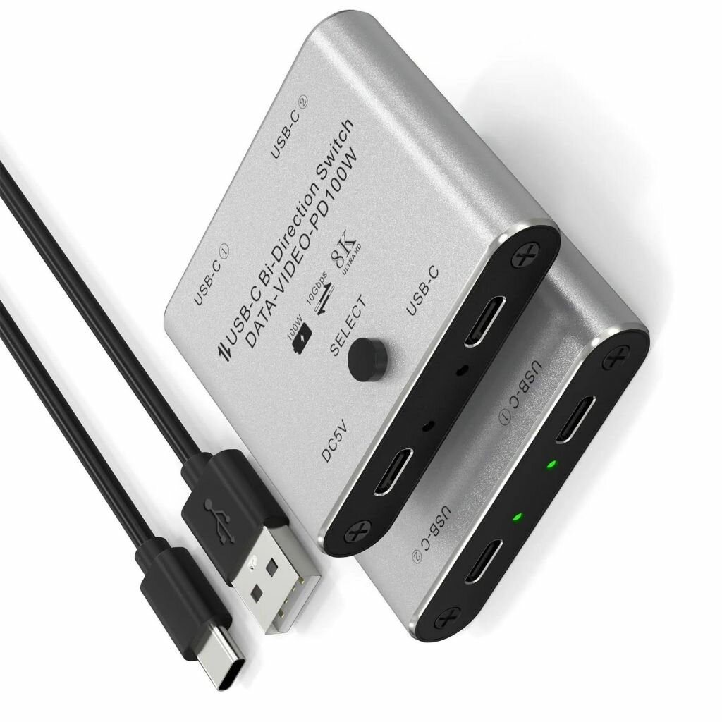 (1 комплект) Переключатель типа C, два входа и один выход, резак для экрана высокой четкости 8K60Hz