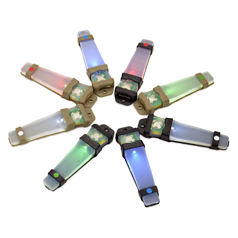 Наружный спасательный светильник для выживания, мягкий клей E-LITE, тактический шлем на липучке, фонарик для выживания,