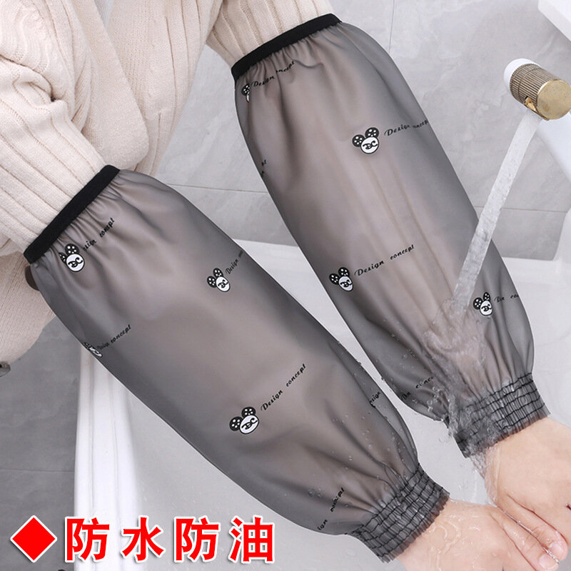 Водонепроницаемые и маслостойкие рукава для рук, защитные рукава для дома, кухонное использование, осень-зима, женские, антигрязевые, милые длинные рукава для работы