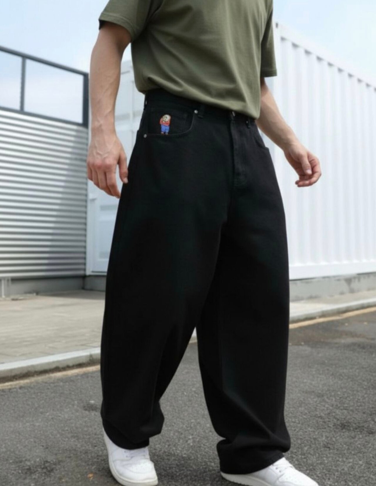 Джинсы багги 