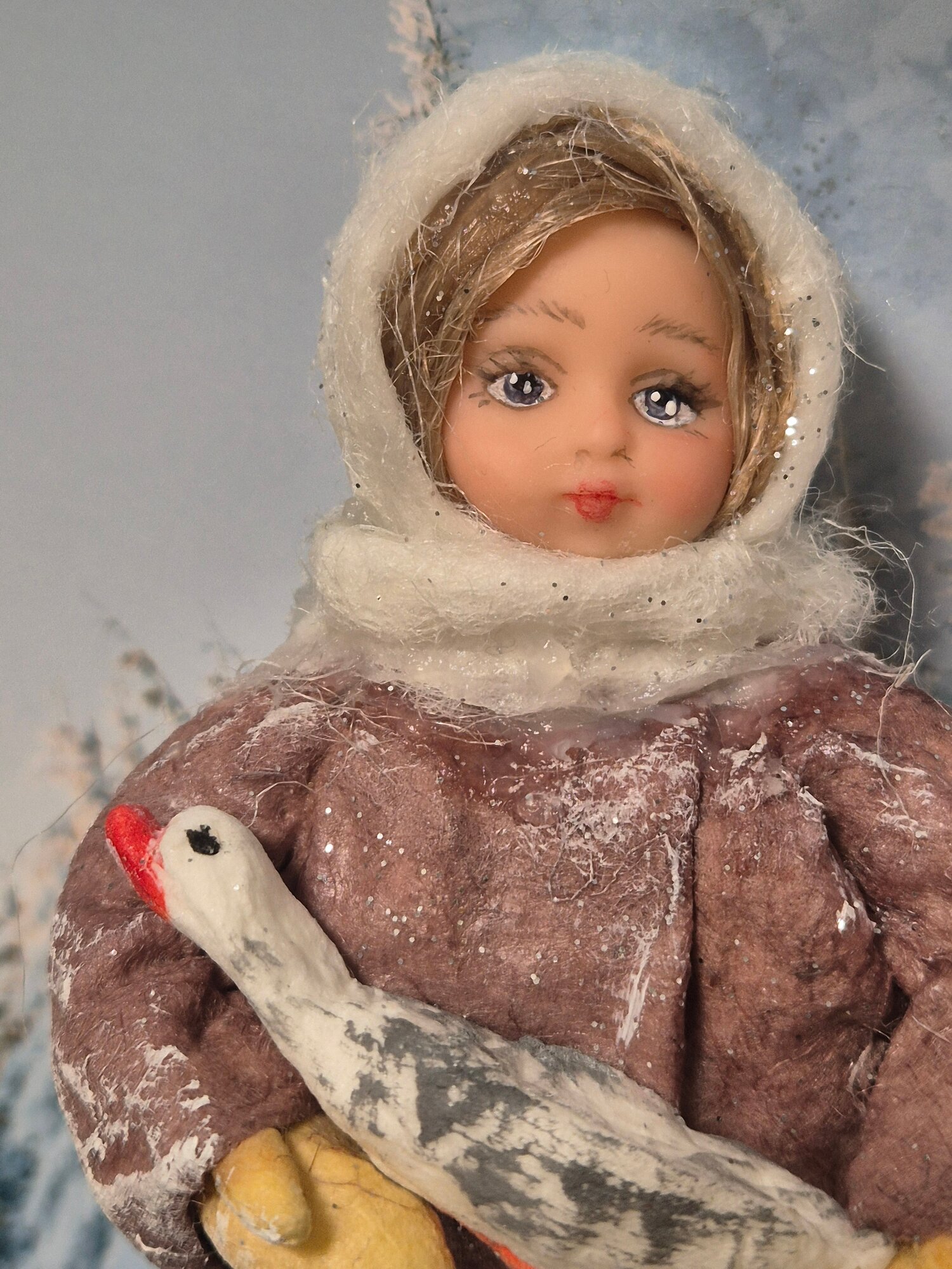 Ёлочная игрушка Affavatta, "девочка", 12см, ручная роспись