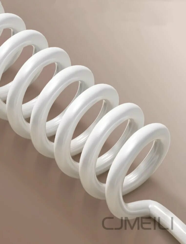 Гибкий пружинный шланг для биде и душа 2 м, Белый