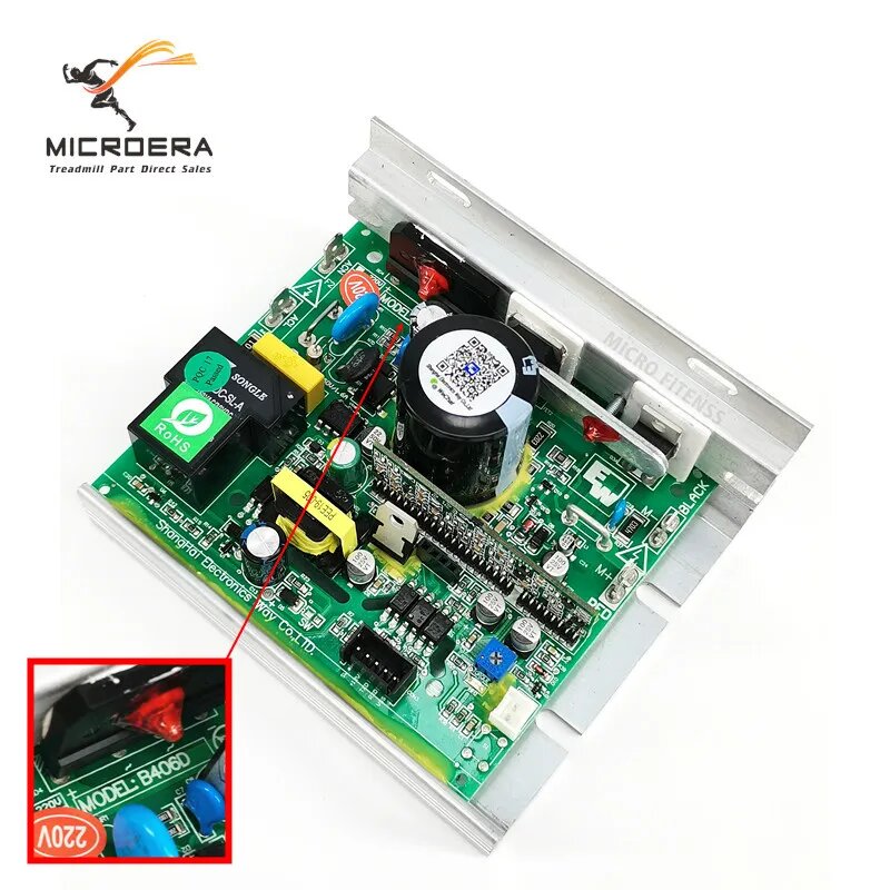 Контроллер двигателя B406D для беговой дорожки Johnson Tempo TREO Original 110V