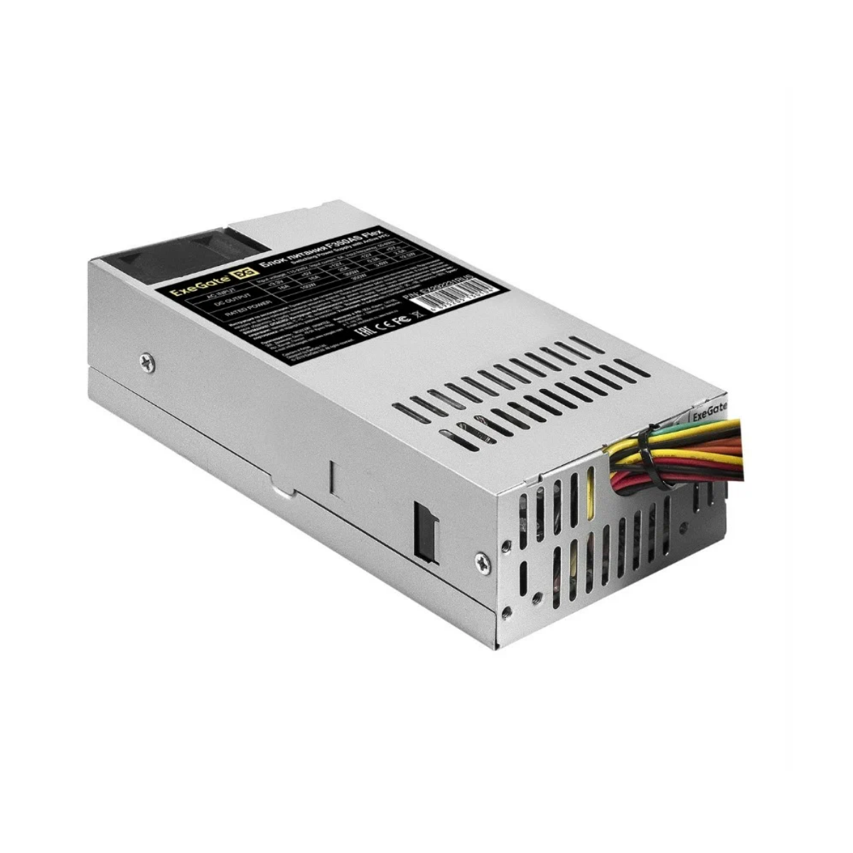 Блок питания ExeGate F350AS EX292231RUS, серебристый, мощность 350Вт, Flex ATX