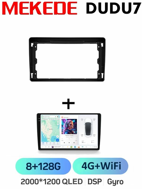 Магнитола 9" Mekede DUDU7 8/128 Gb для Ford Kuga Ford Fusion Transit 1 Kuga 1 2005-2012 carpay Android