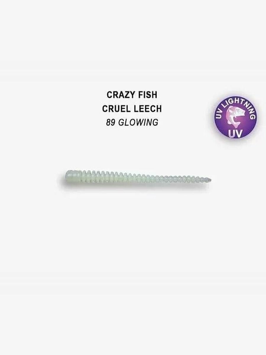 Силиконовые приманки Crazy Fish Cruel leech 2.2" 8-55-89-6, кальмар, 8 шт. Приманка для рыбалки, 55 мм
