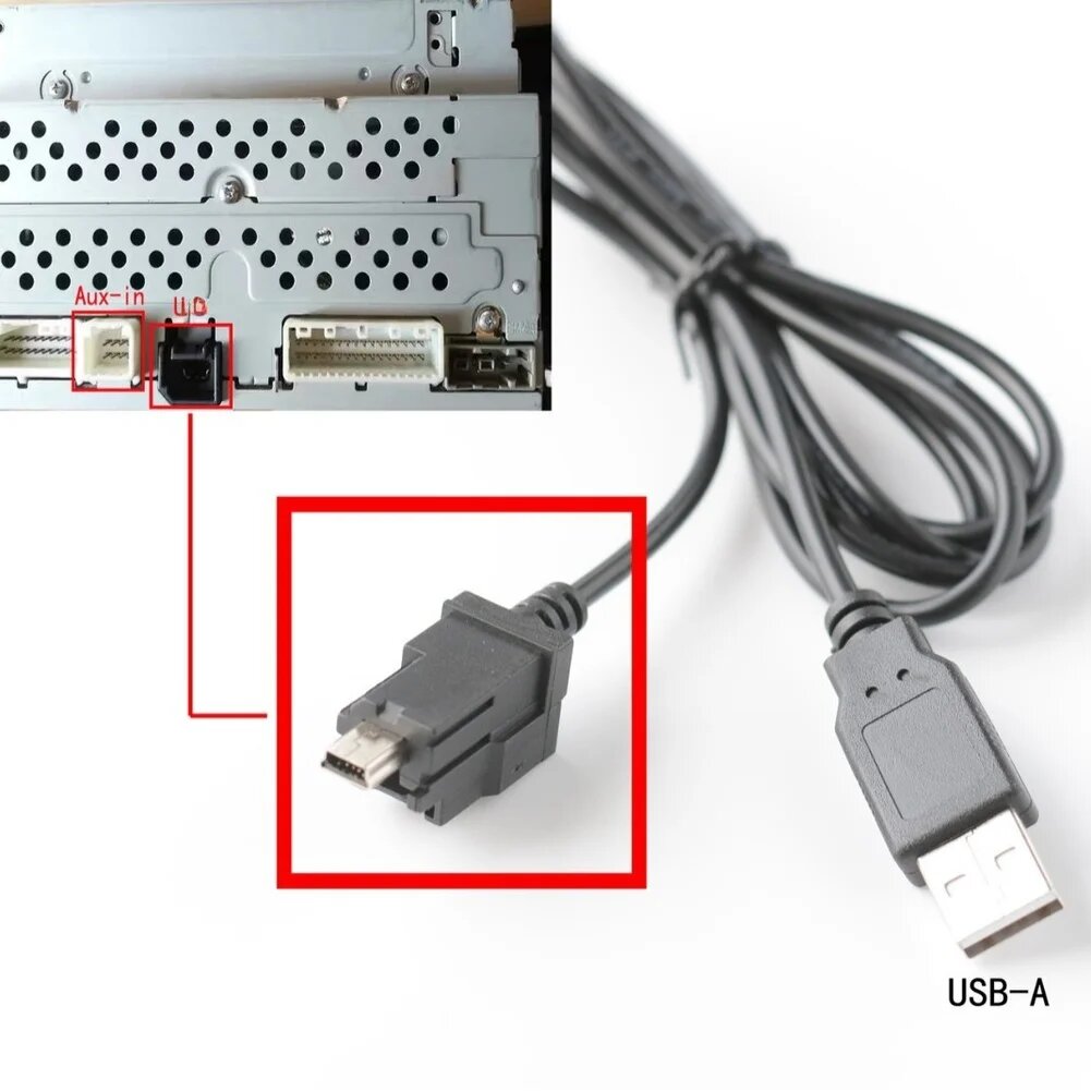 USB-адаптер для автомагнитолы, кабель с USB-разъемом, материал ABS, USB-разъем типа «мама», адаптер для установки в панель автомагнитолы