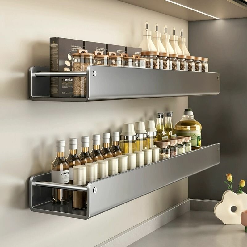 Кухонные полки, лотки для специй, двухслойные, металличес40CM,2 шт.