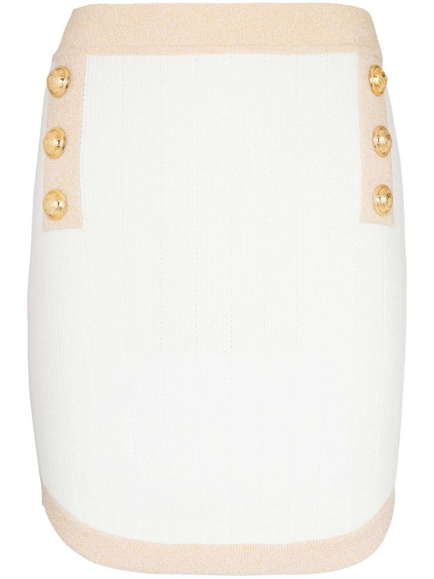 Юбка Button-embellished knitted miniskirt