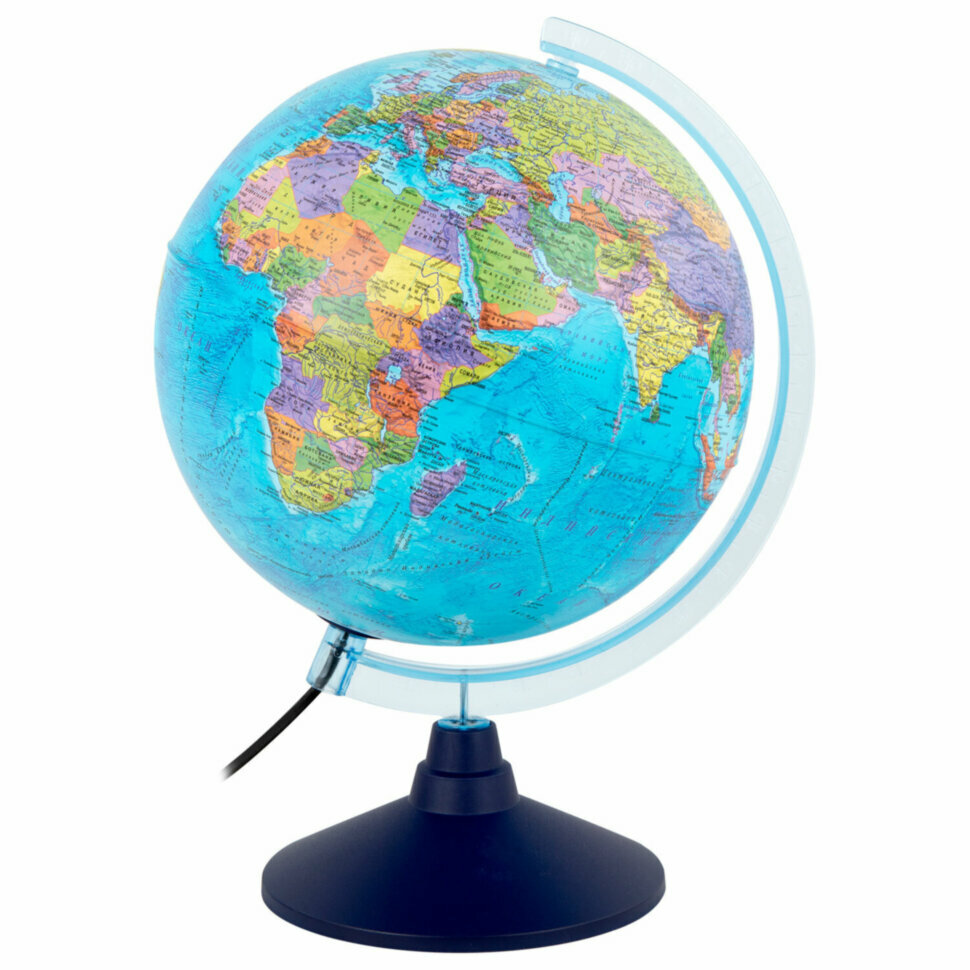 Глобус интерактивный + очки VR, политический, GLOBEN, 25 см с подсветкой, INT12500304, 457699