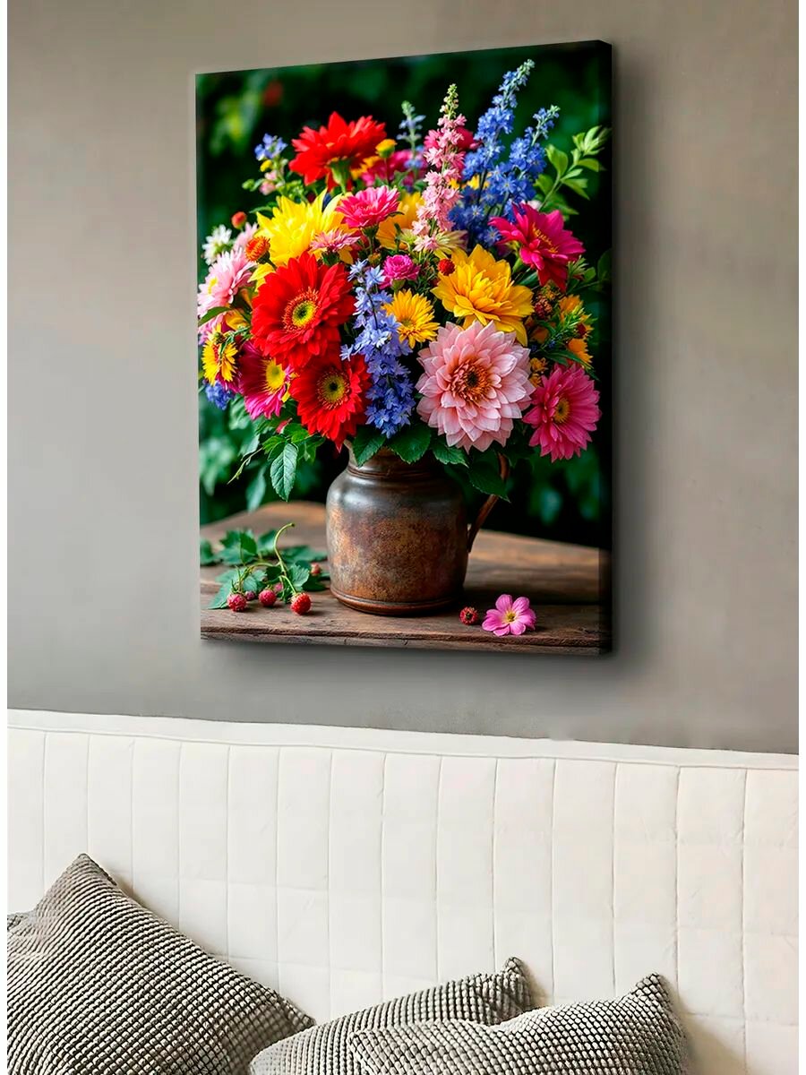 Картина "Осенний букет", для интерьера 30х40см 1шт.