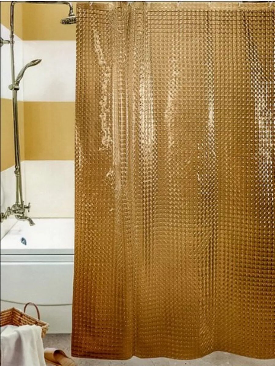 Штора для ванной 180х180 3D водонепроницаемая в ванну