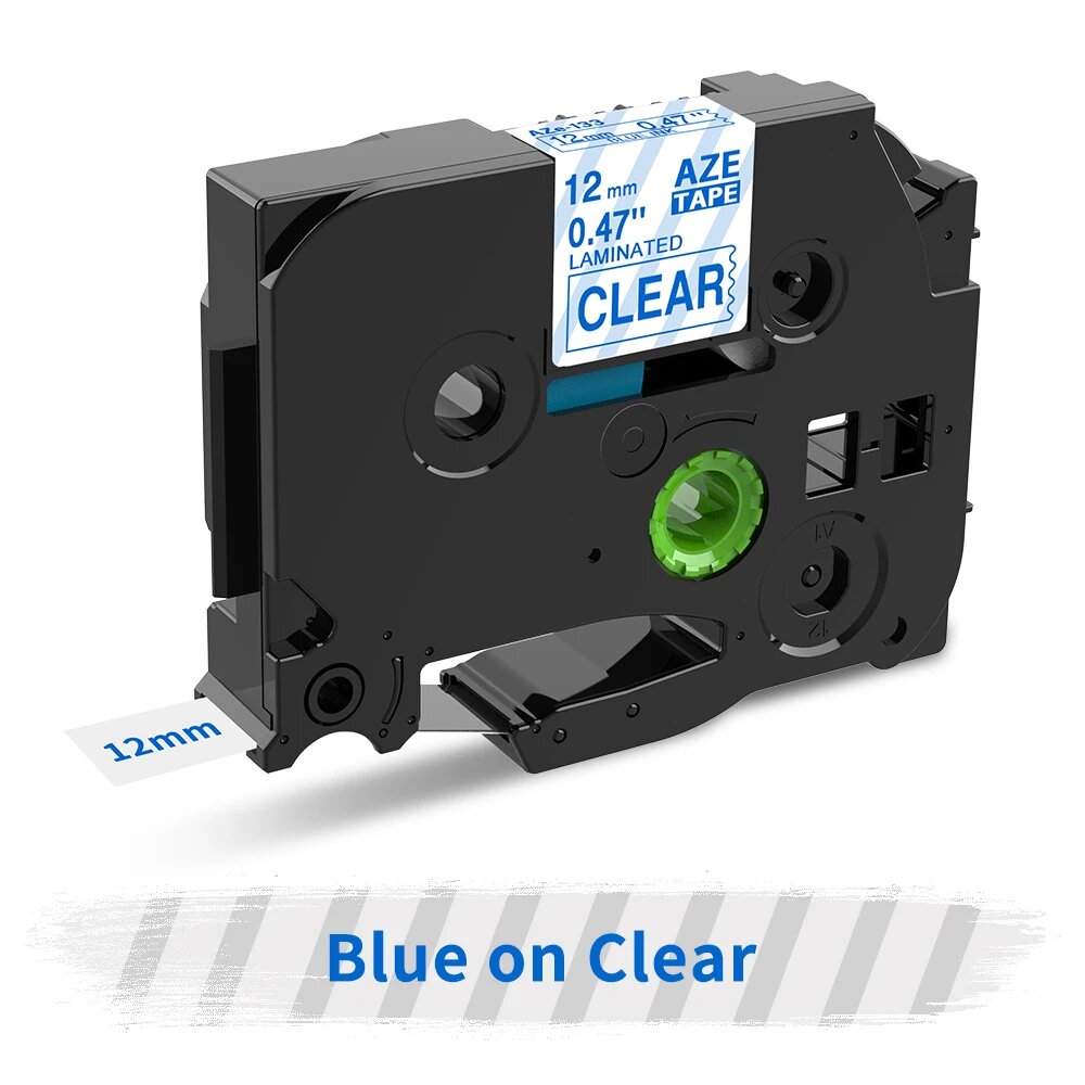 Лента для принтера этикеток Blue on Clear 12 мм