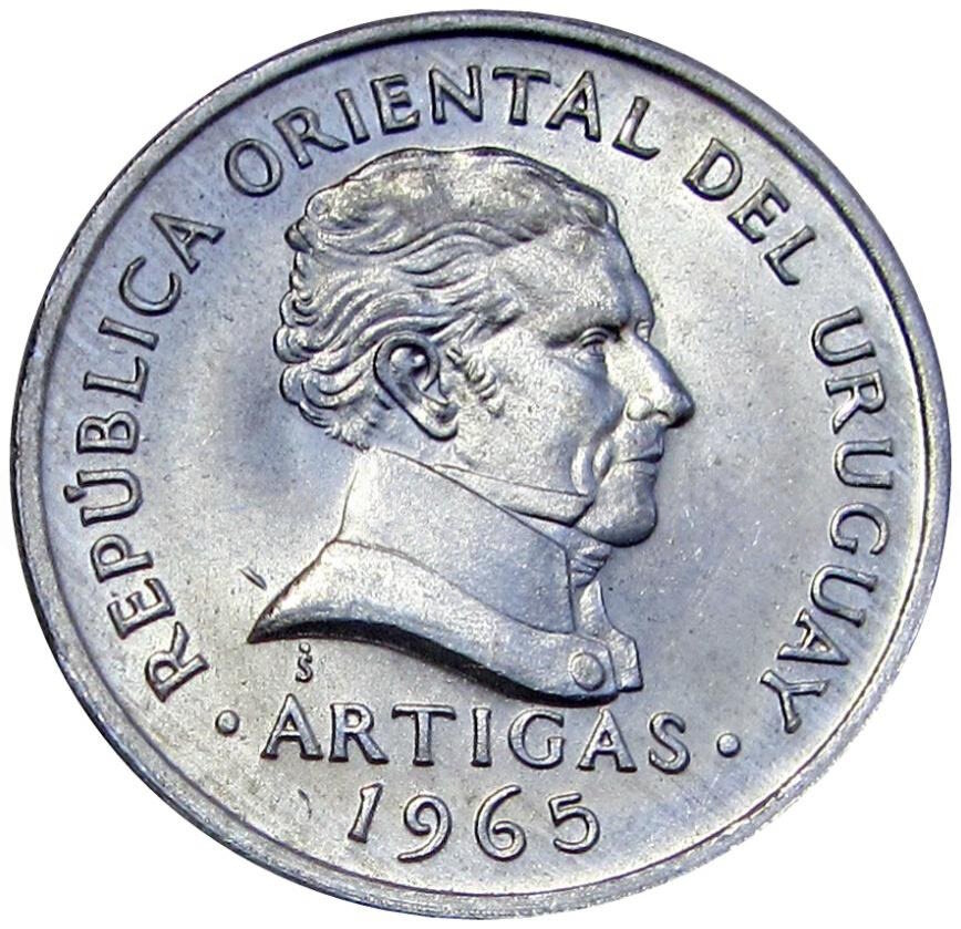 20 сентесимо 1965 Уругвай , Хосе Артигас, UNC