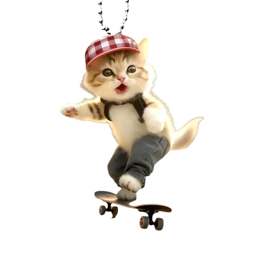 Акриловый креативный кулон в виде кошки