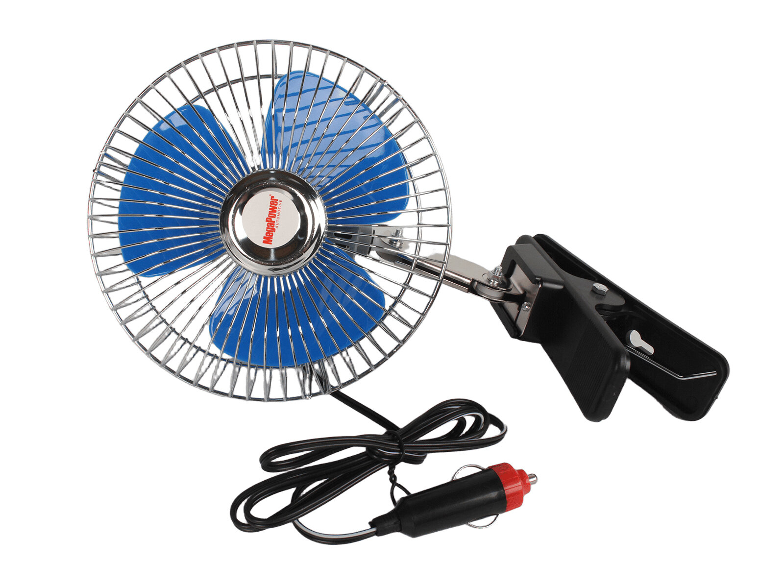 Вентилятор в салон 24V 16 см (6) на прищепке (с решеткой металл) 16см MEGAPOWER