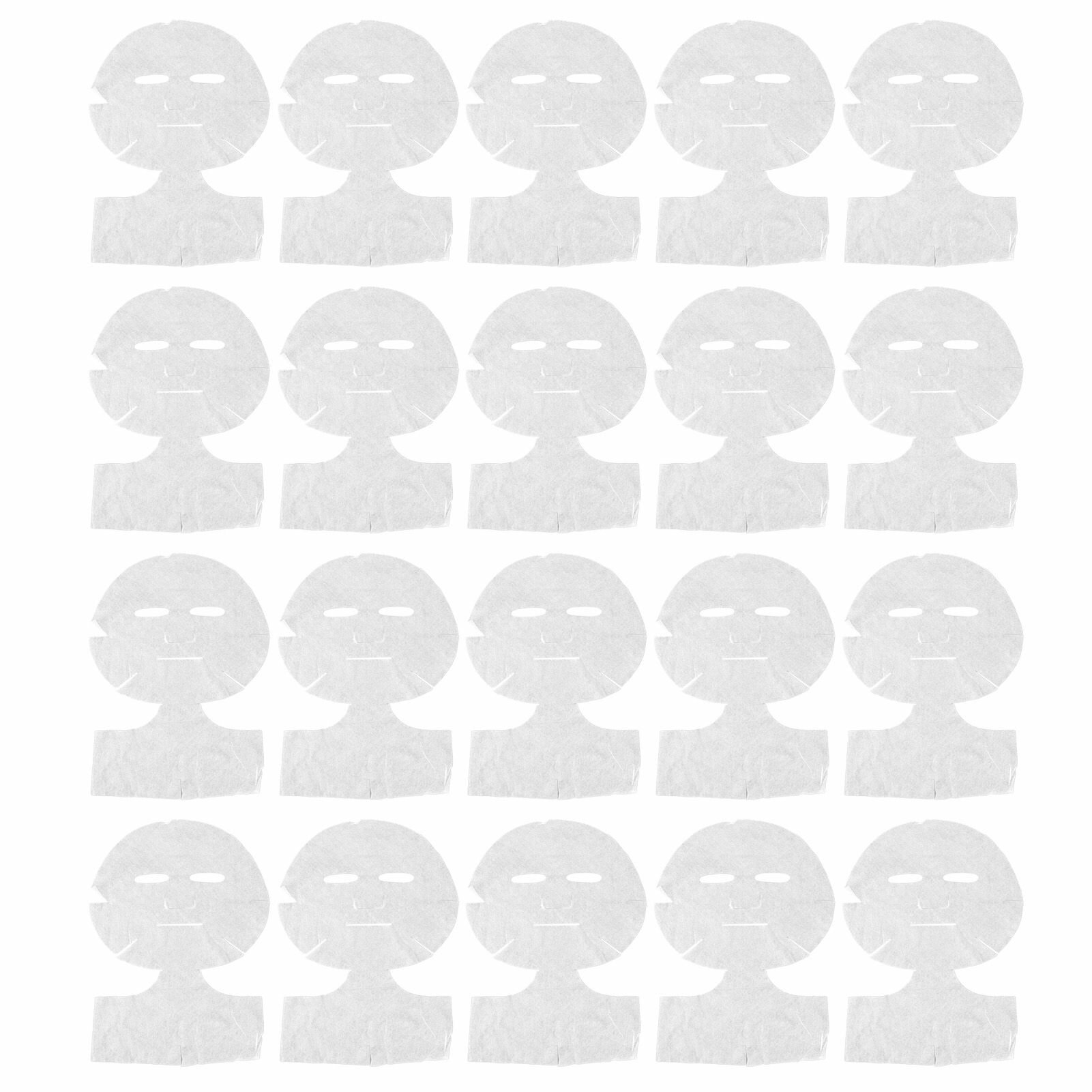 50 штук одноразовых шелковых масок для лица с вырезами для глаз, носа и рта, для салонов, спа и домашнего использования