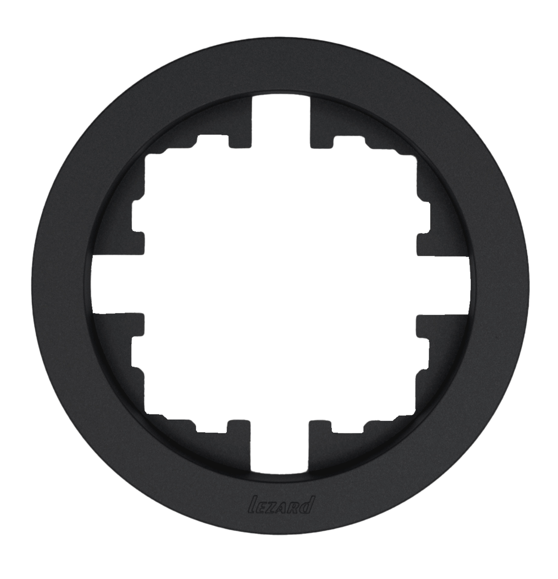 Рамка электроустановочная Lezard / Лезард OSEN 744-4200-146 черный бархат без вставки, круглая, 1 пост / для розеток и выключателей