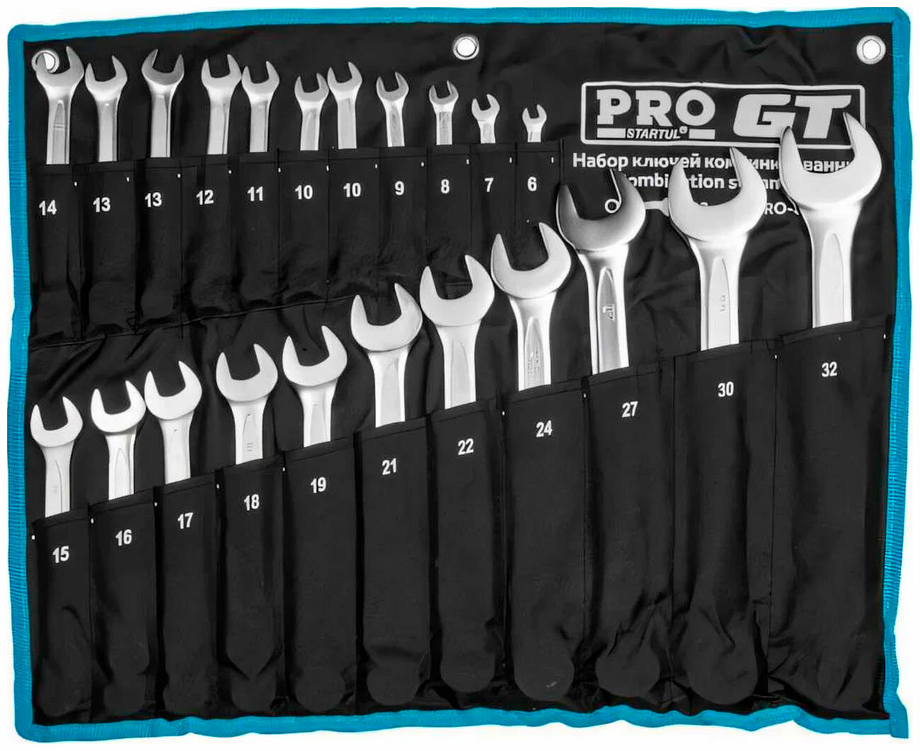 Набор комбинированных ключей Startul 6-32мм 22шт, (GT PRO-81022)
