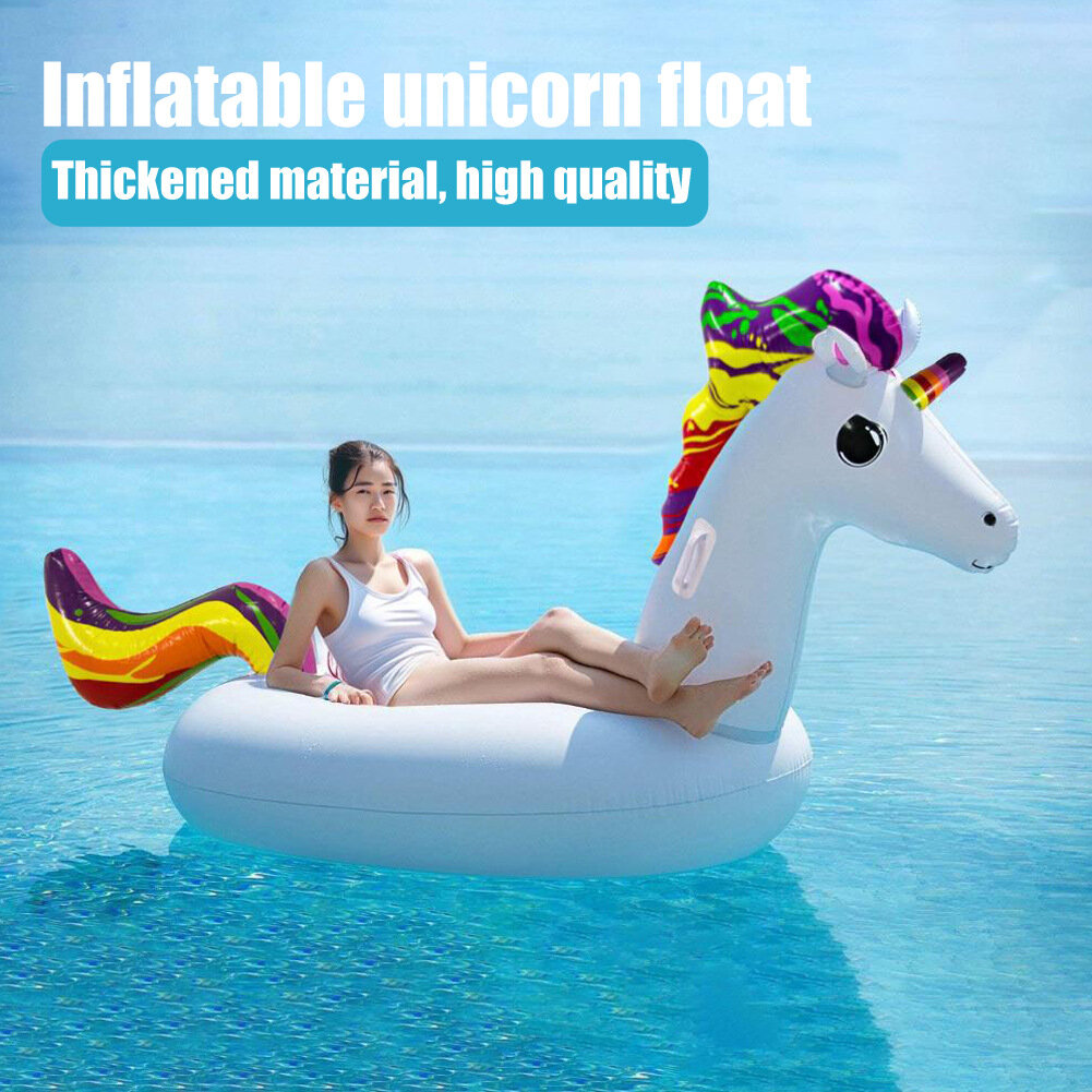 Надувное кольцо для плавания "Большой единорог", 141*151*141 см