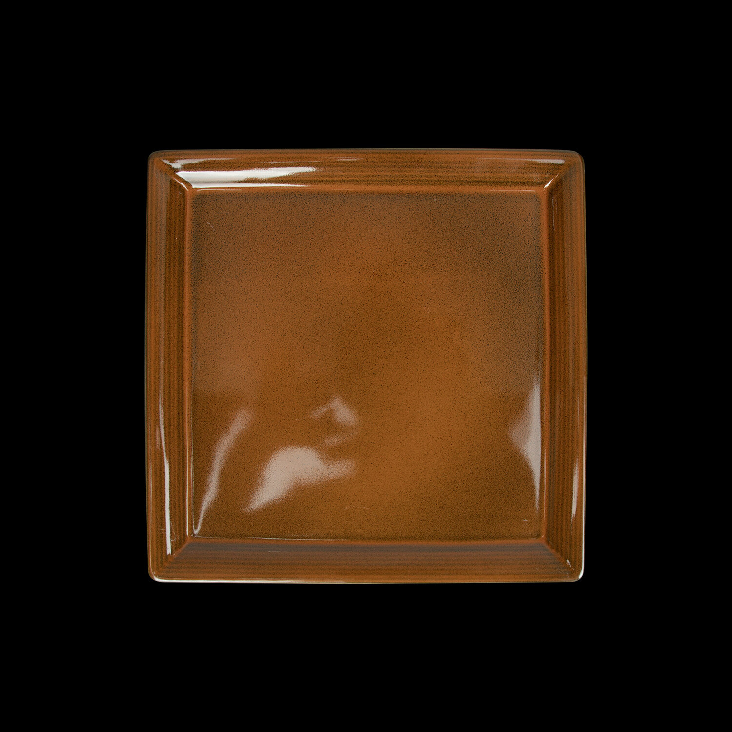 Тарелка квадратная с бортами 10' (265 мм) фарфоровая оранжевая KLEN "Corone Cocorita" для сервировки стола