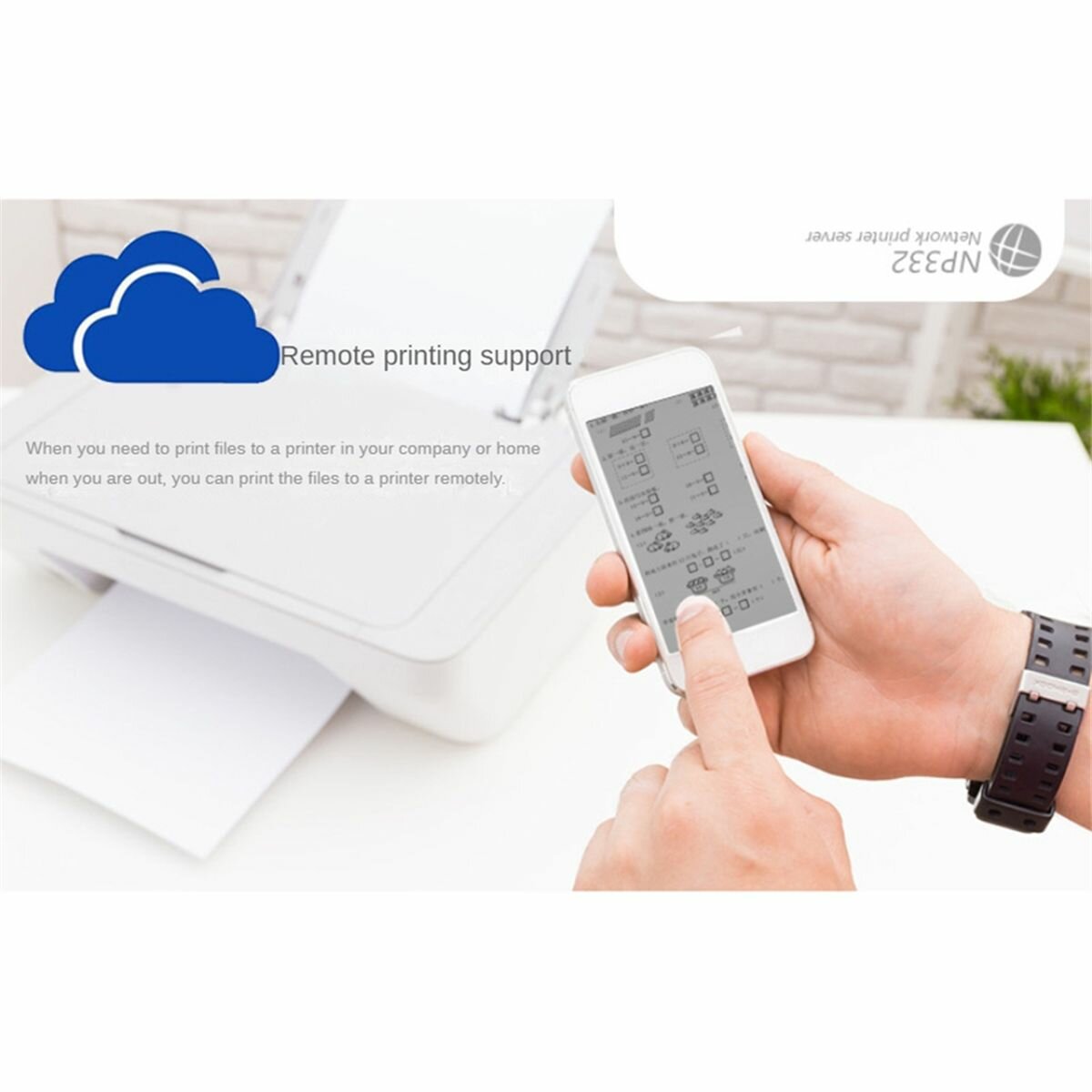 Сетевой сервер печати NP332 с тремя портами USB и несколькими интерфейсами (версия Network + WiFi)