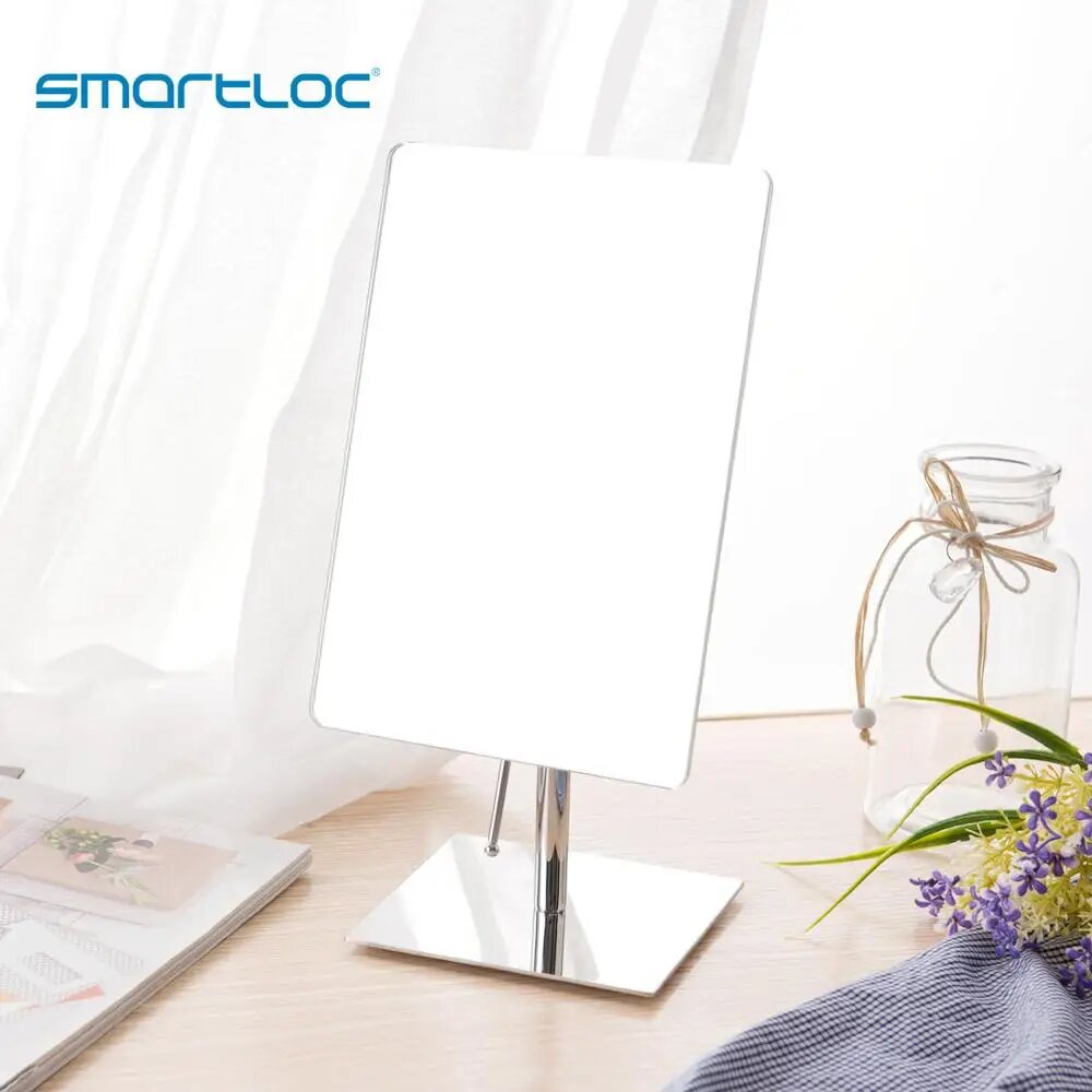 Smartloc, 9 дюймов, железная зеркальная поверхность для ванной комнаты, зеркала для макияжа, косметические аксессуары, туалетный столик, инструменты, туалетный столик 180 °