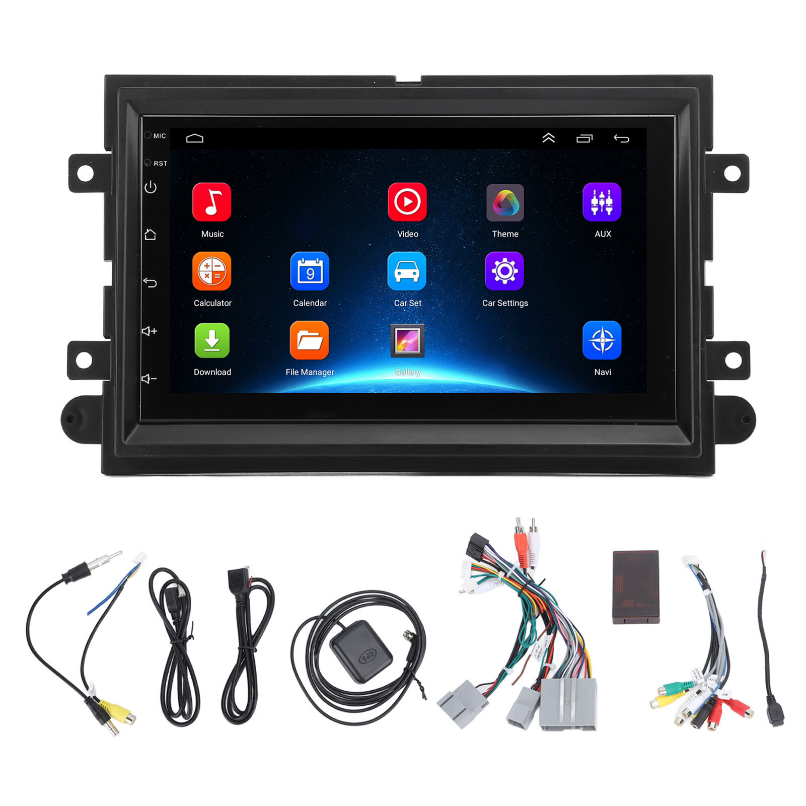7" Android, сенсорный мультимедийный экран с GPS, Bluetooth, радио, поддержка CarPlay для Ford F-150/F-250/F-350/Fusion/Edge/Explorer/Taurus/Mustang, 2+32+Carplay