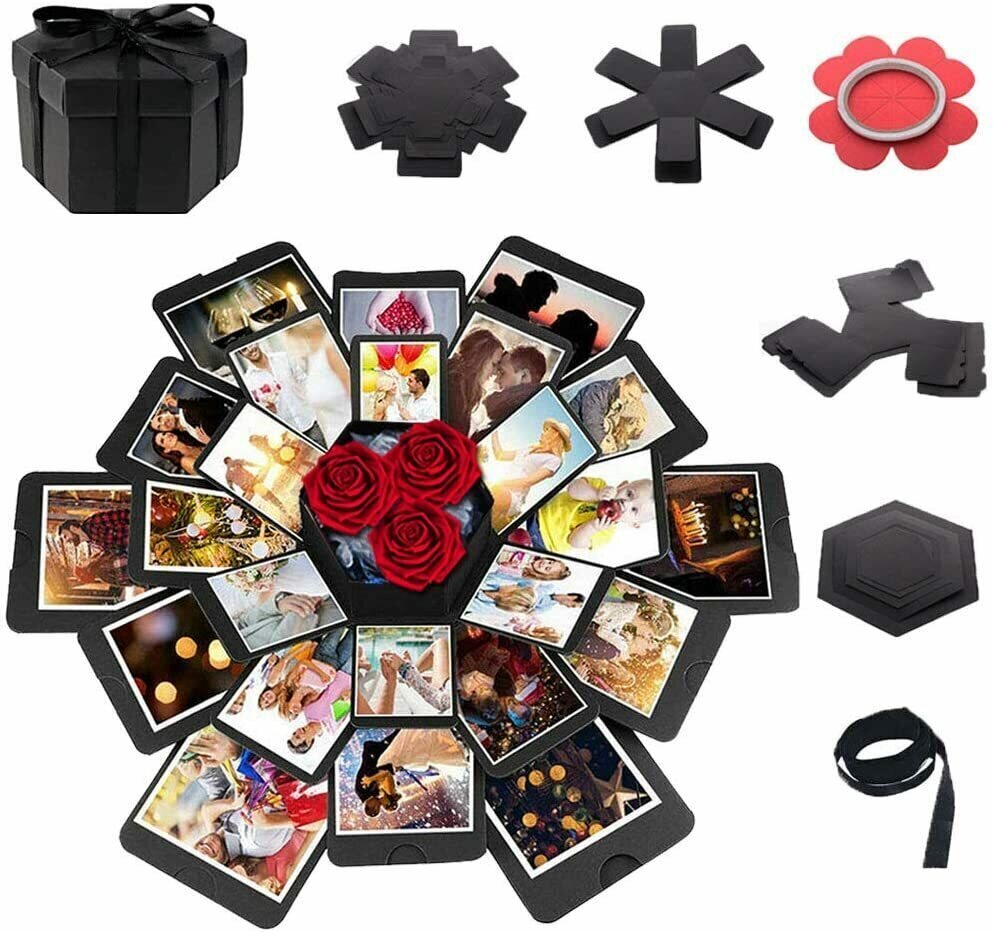 Подарочная коробка из фотографий с сюрпризом / распадающаяся / коробка-раскладушка