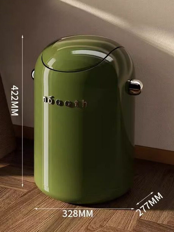 Ретро-зеленый, с встряхивающейся крышкой, мусорное ведро, 15 литров