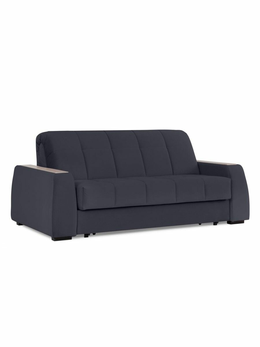 Диван-кровать Askona (Аскона) Домо про 180 с широкими подлокотниками Ясень-квадрат-Тк. Sky Velvet 40