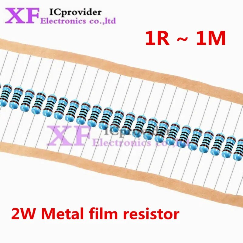 Металлопленочные резисторы ICprovider 2Вт 1% 1R~1M 100R